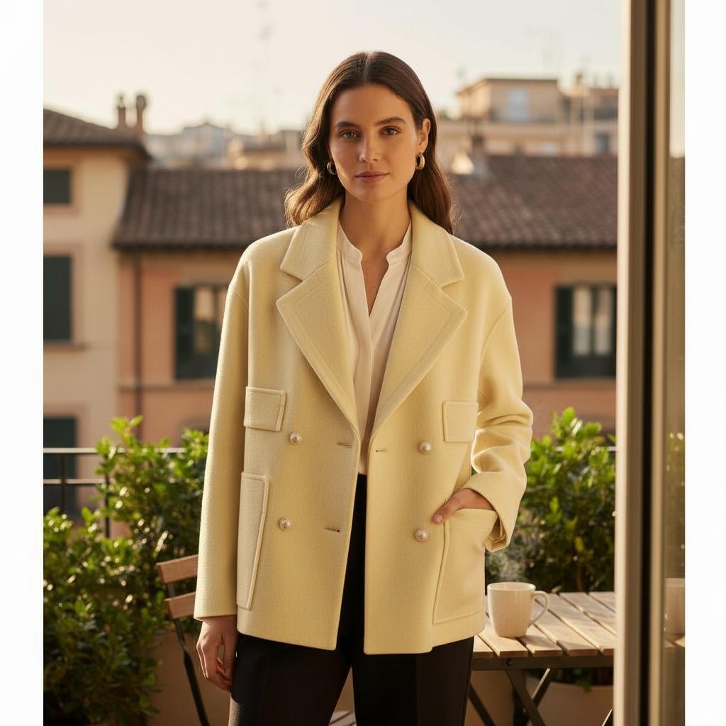 Solar Flare Double-Breasted Wool Blazer – Beautiful You Closet